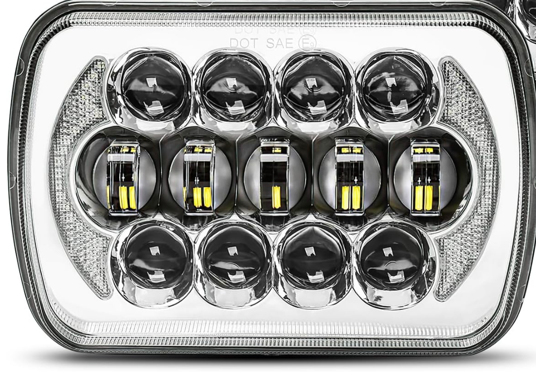 LED Headlights, 5x7 in, DRL, Chrome, #0635 – LED Distribution