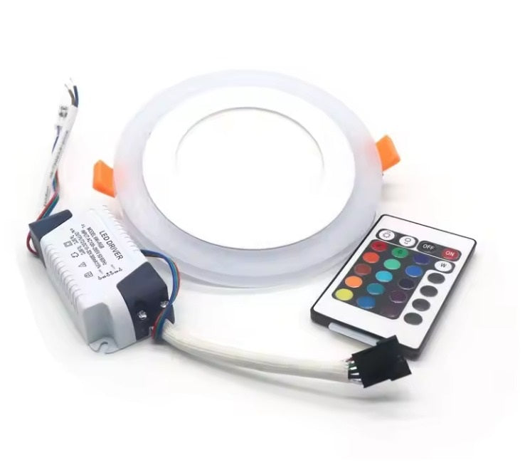 RGB Led Recessed Ceiling Panel Light Color Changing Round Ceiling Down ...