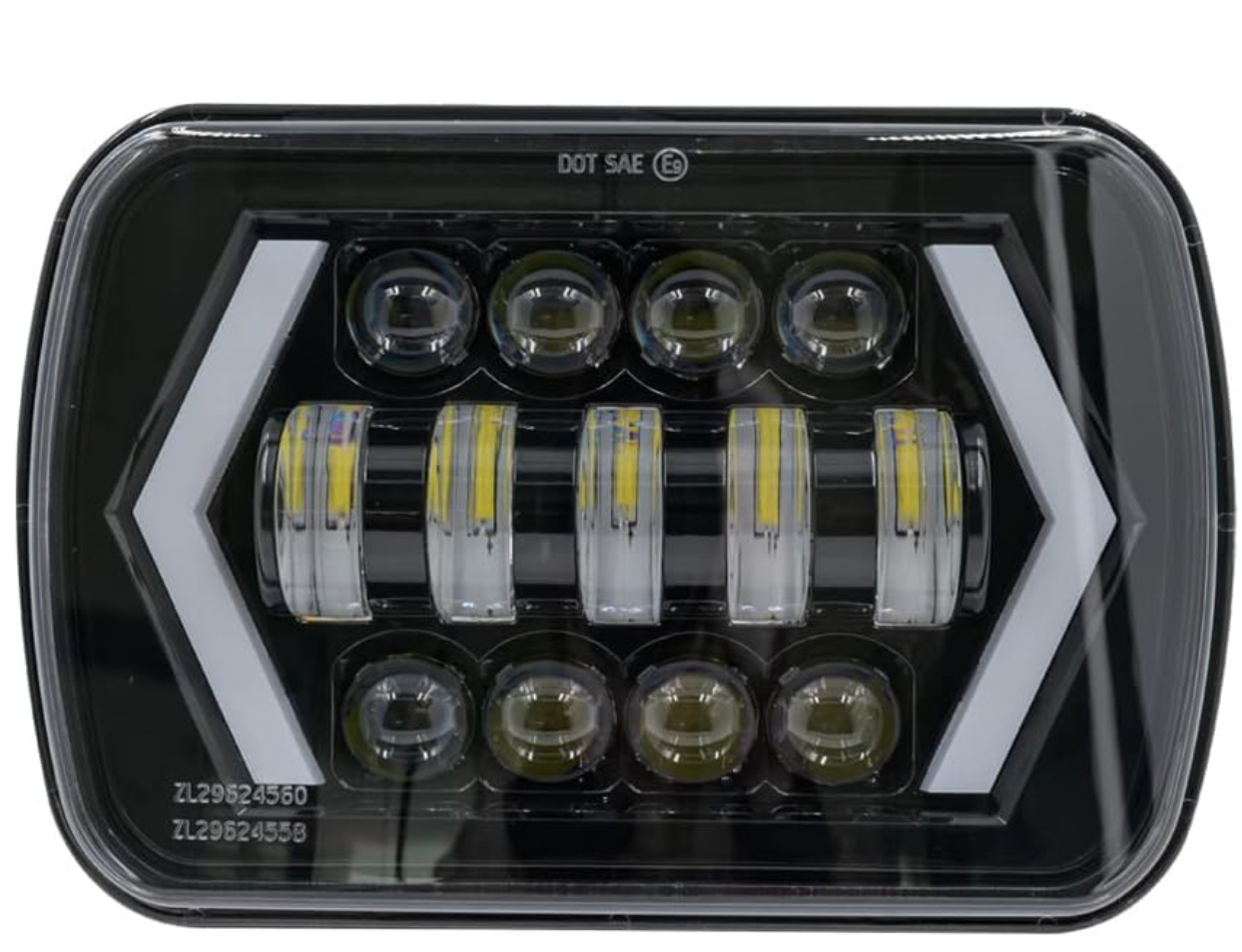 LED Headlight, Hi/Low Beam, 5x7 in, 6000K, 30W, #0907 – LED Distribution