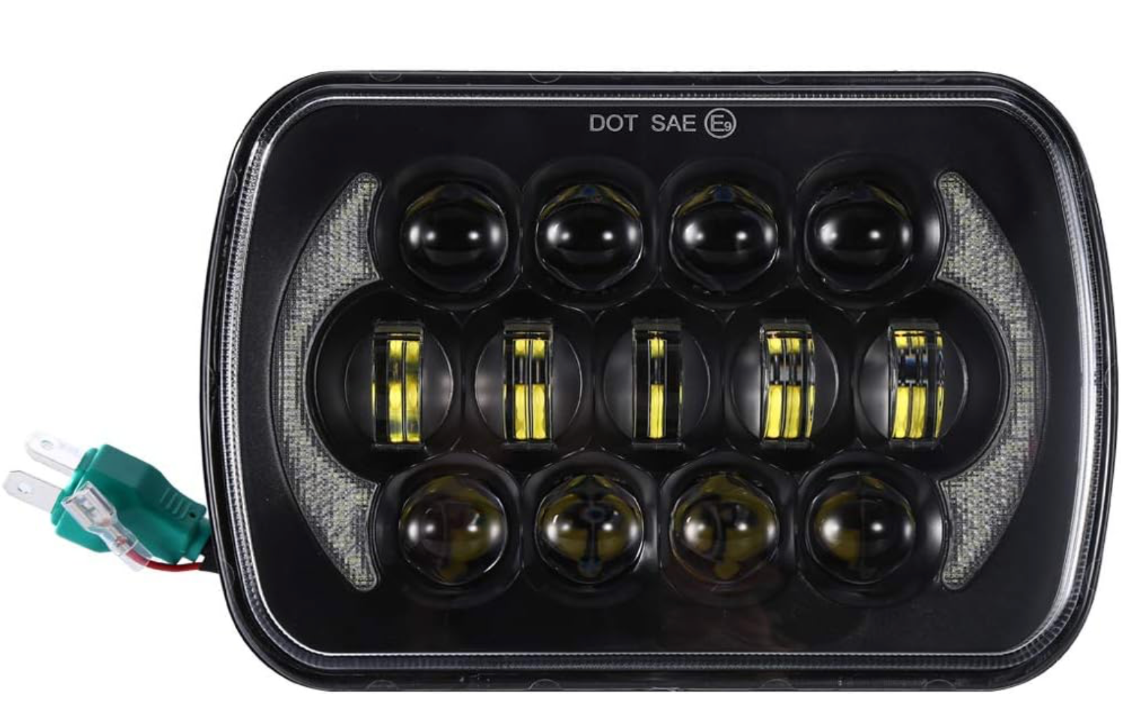 LED Headlight, 5x7 in, Black, DRL, #0635 – LED Distribution