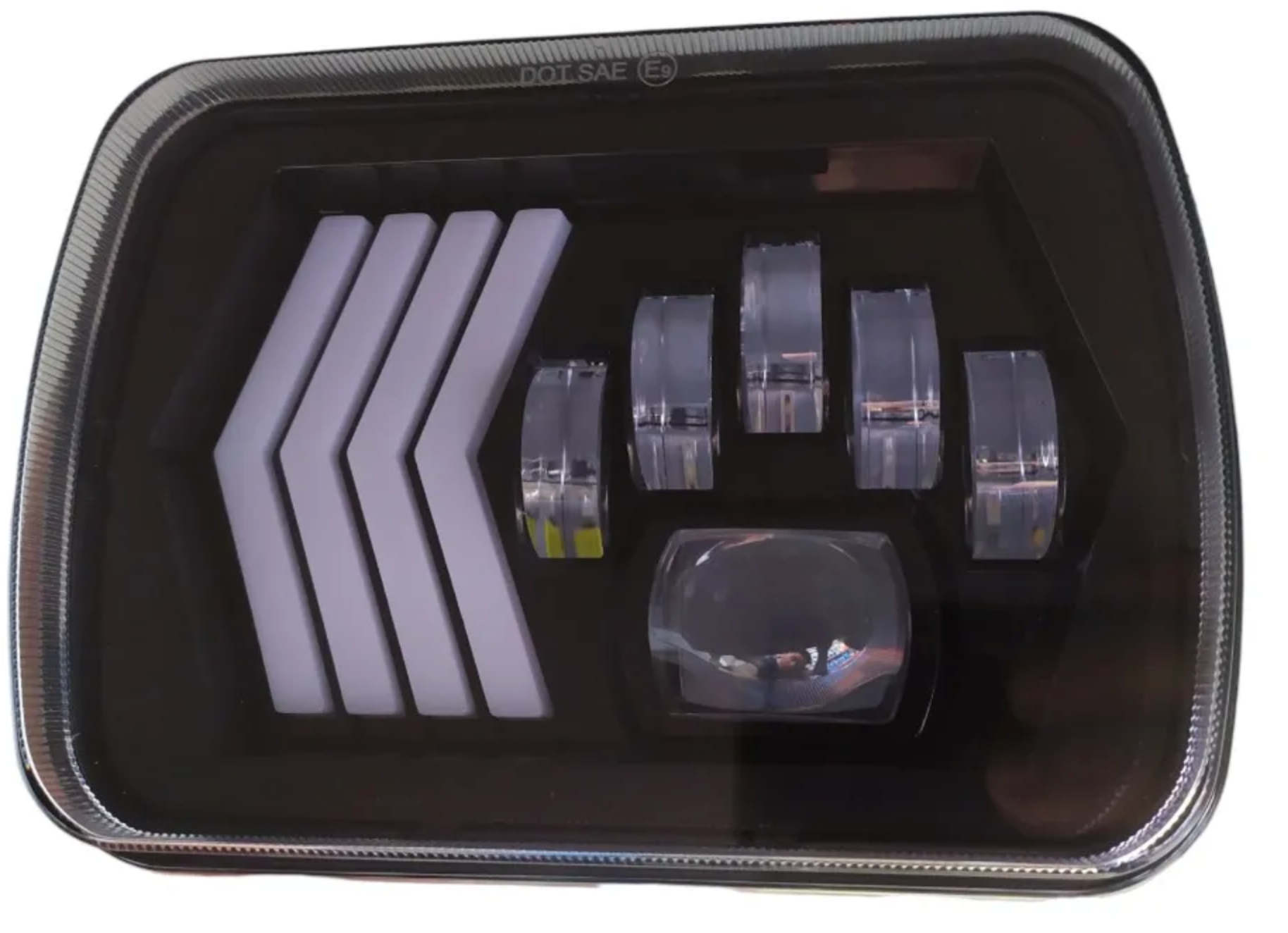 LED Headlight, 5x7 in, 6500K, DRL, #1066 – LED Distribution