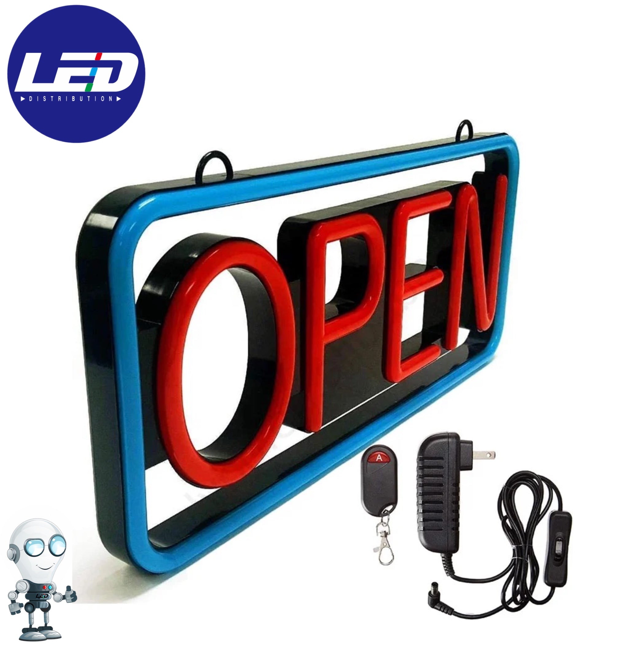 Ultra Bright OPEN LED Neon Sign Remote Control #1342 – LED Distribution