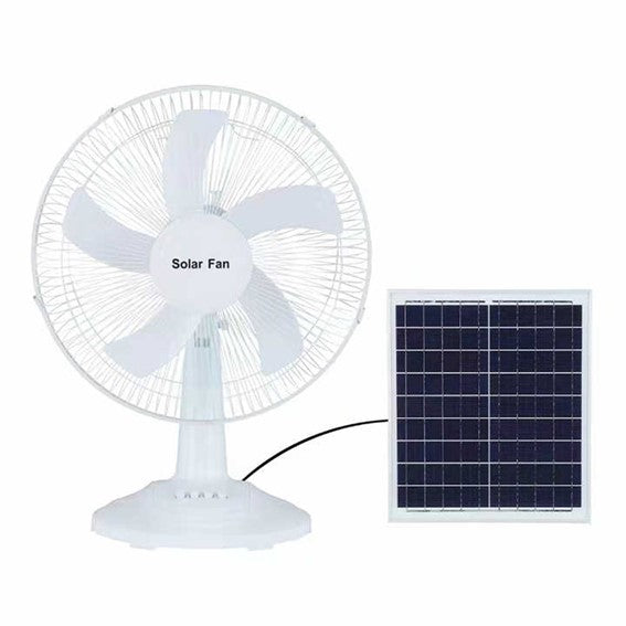Solar Table FAN + AC Adapter Power – LED Distribution